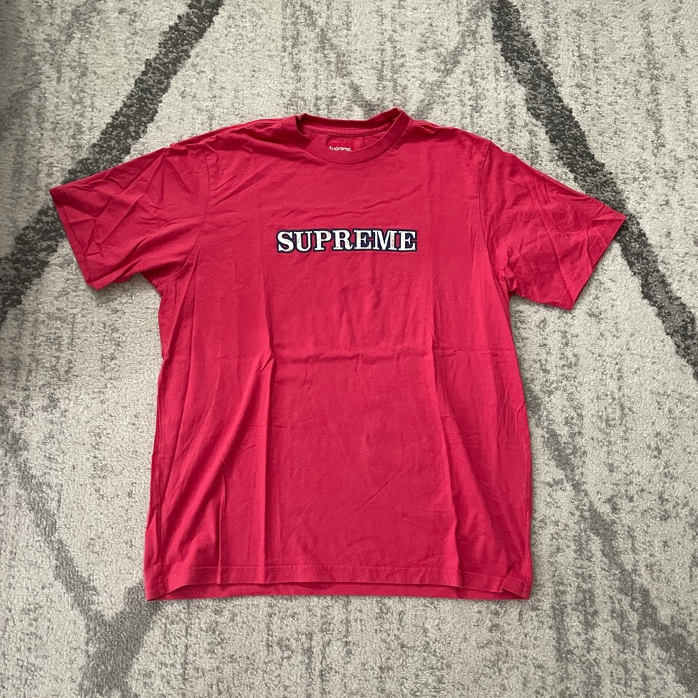 Authentic Supreme Red Logo Shirt - Gem